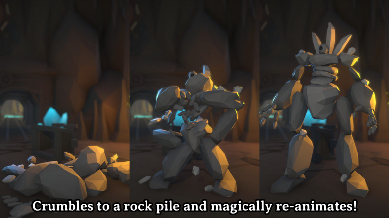 Low Poly Character - Rock Monster - Fantasy RPG - Unity by Infinity PBR