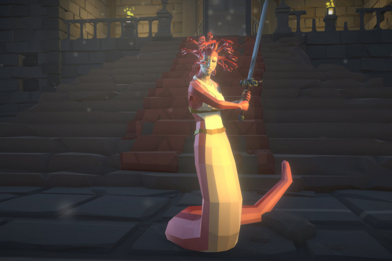 Low Poly Character - Medusa - Fantasy RPG - Unity by Infinity PBR