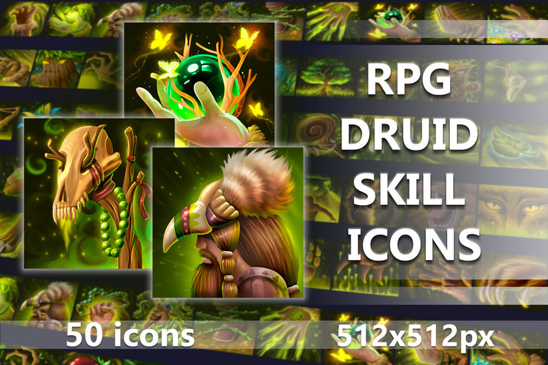 Druid Skills by Free Game Assets (GUI, Sprite, Tilesets)