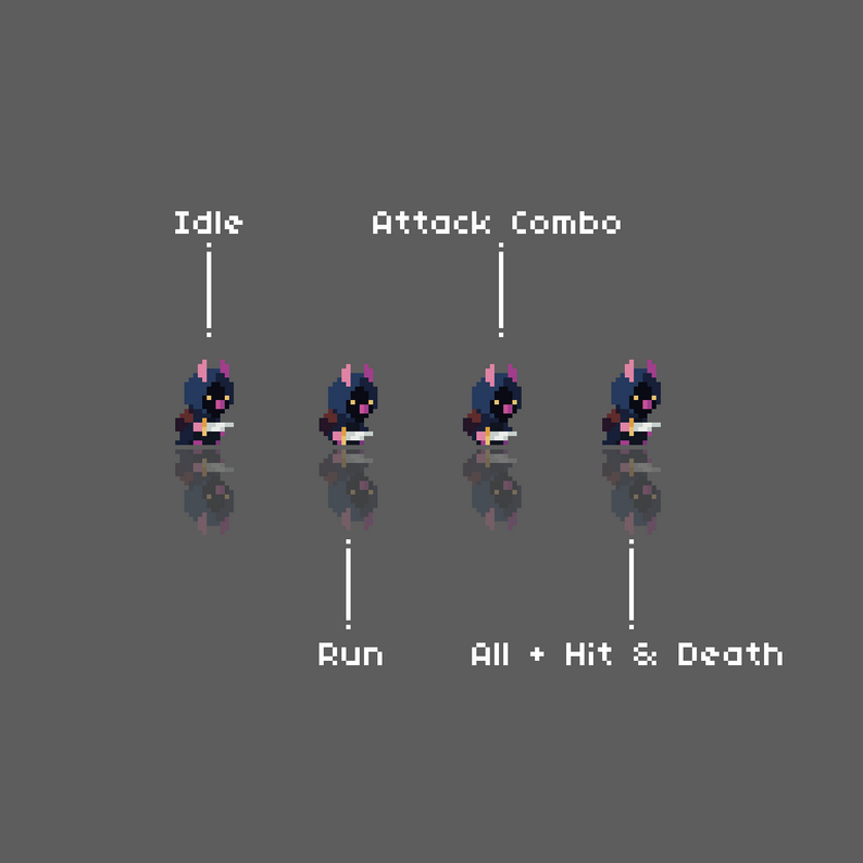 Pixel Art Tutorial - Full Enemy Design + Sprite Sheet by Penusbmic