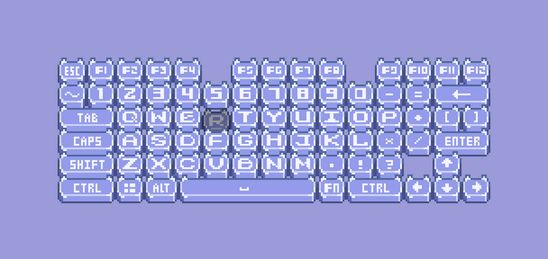 Pixel Cat Keycaps Buttons by Rastves