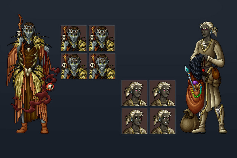 Dark Elf Characters by Free Game Assets (GUI, Sprite, Tilesets)