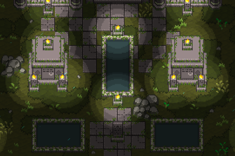 Ruins Tileset 16x16 Pixelart [Rogue Adventure] by ELV Games