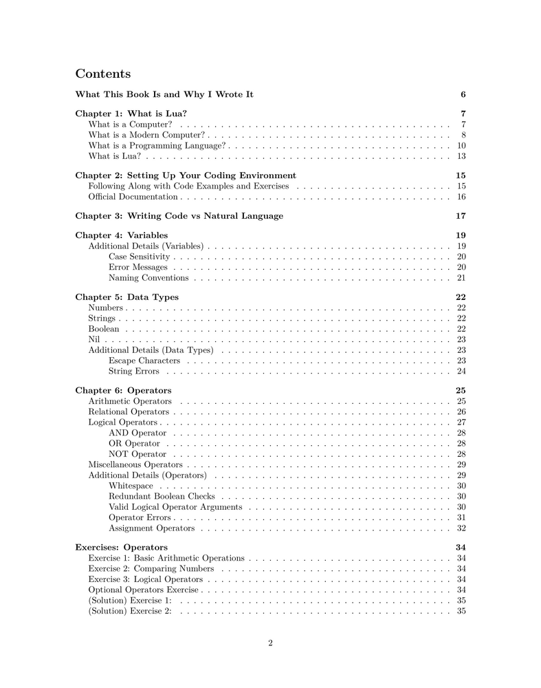 The Beginner's Guide to Lua for Game Development by SquidGod