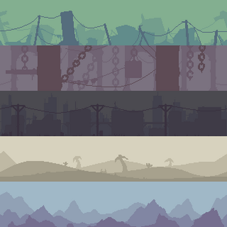 Pixel Art Parallax Backgrounds 2 by momeg