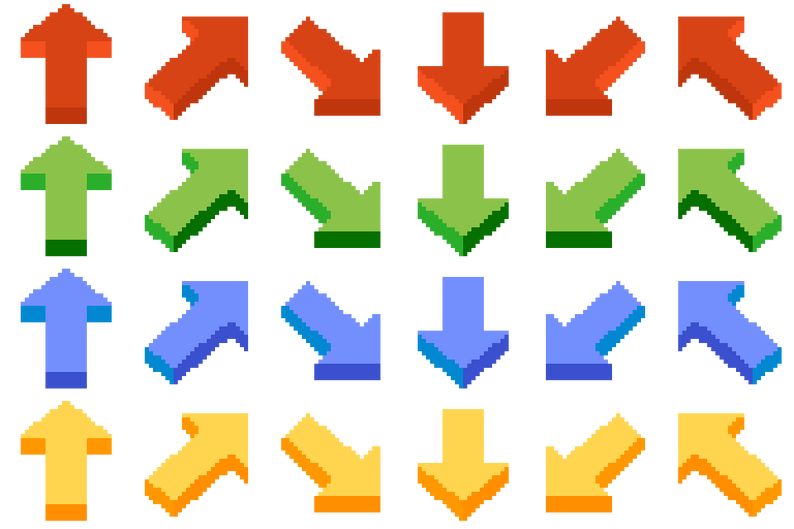 Free pixel arrow isometric(32x32) by Dunkestrel