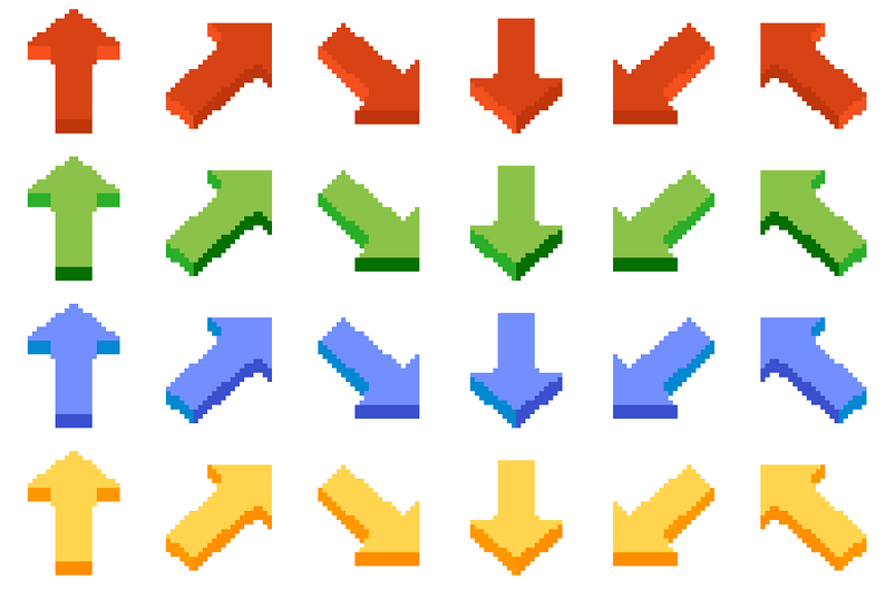 Free pixel arrow isometric(32x32) by Dunkestrel