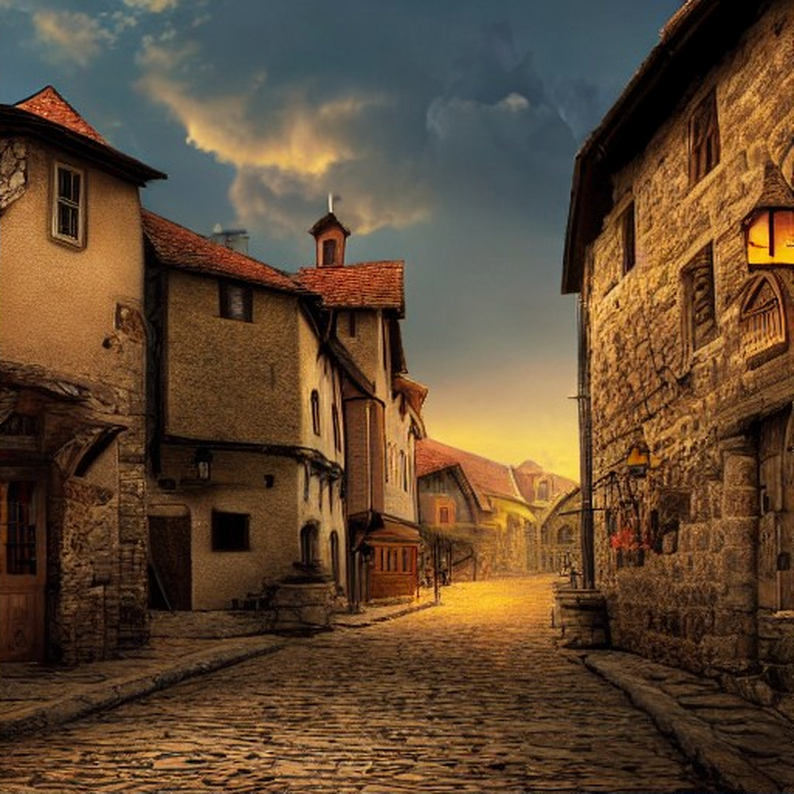 Medieval Town Backgrounds by fodric