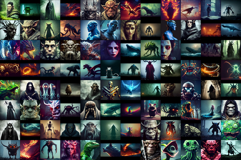 Epic Fantasy RPG Icons - Monsters by Infinity PBR