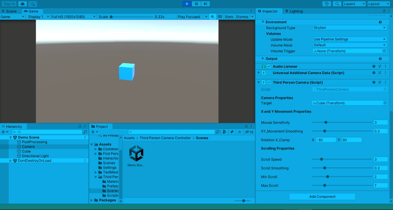 Third Person Camera Controller - Unity Asset by Astra Games Studios