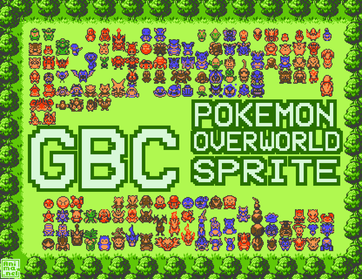 GBC Pokemon Overworld Sprite GEN 1 by Anima_nel
