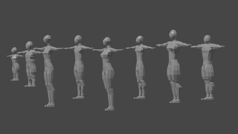 Low poly RPG character asset pack by mwillismodeler