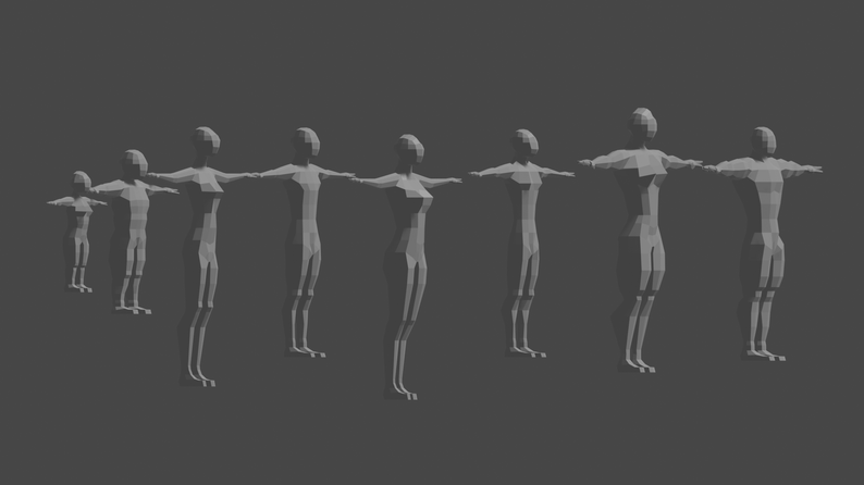 Low poly RPG character asset pack by mwillismodeler