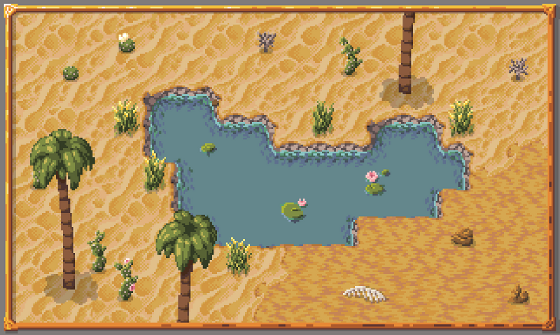 Top-down desert tileset by Glionox