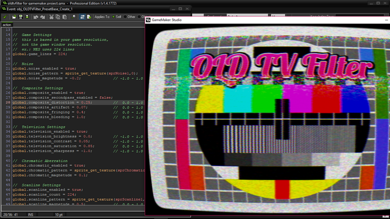 OLD TV Filter for GameMaker by Vortex Game Studios