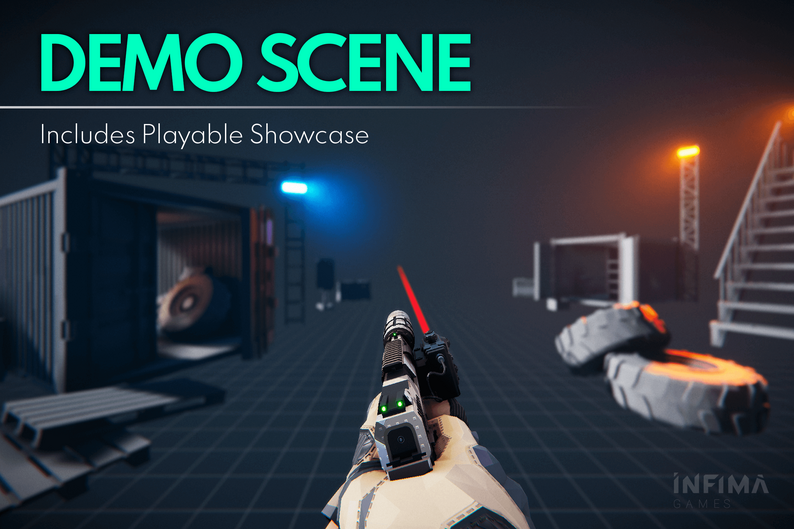 (Demo Unity) Low Poly Animated - Modern Guns Pack Showcase by Infima Games