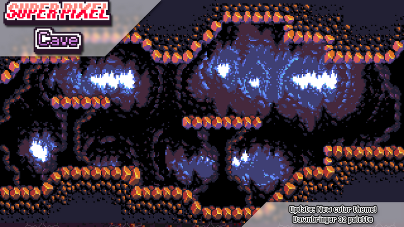 Super Pixel Cave Tileset by unTied Games