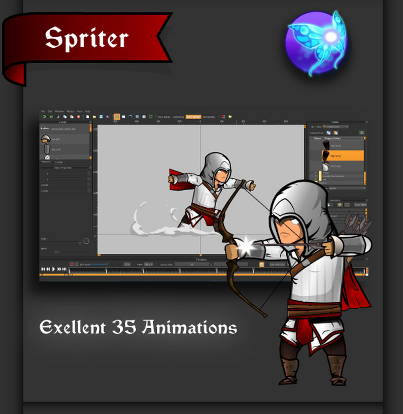 The Light Assassin Character Sprites by overcrafted