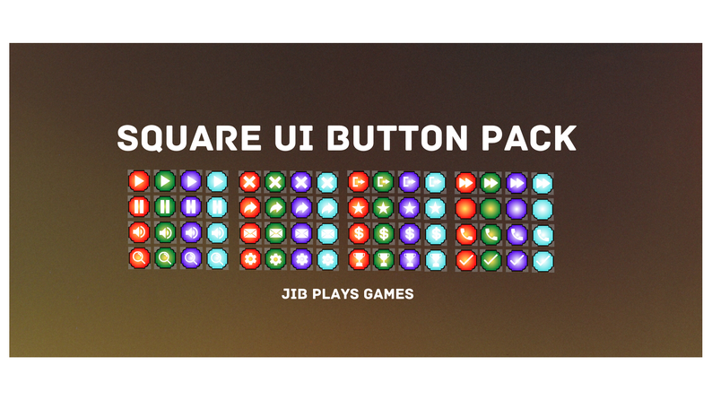 Square Button UI Pack by Jib Plays Games