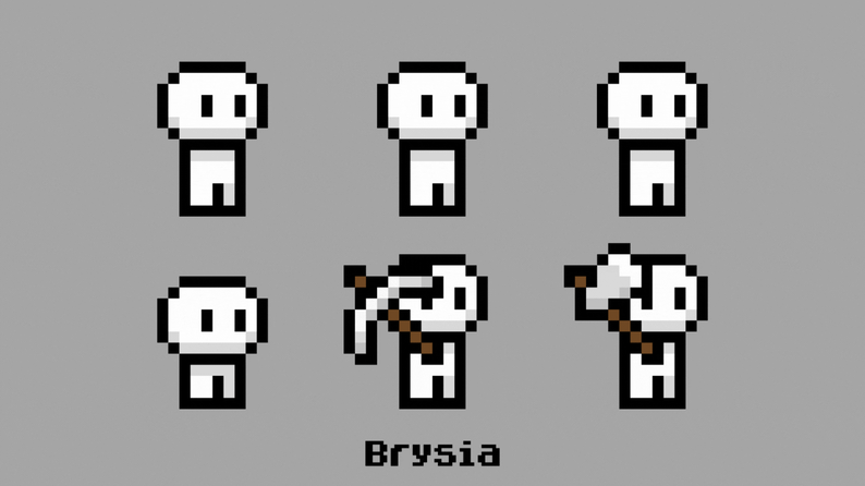 Pixel simple human character - 16x16 px by Brysia