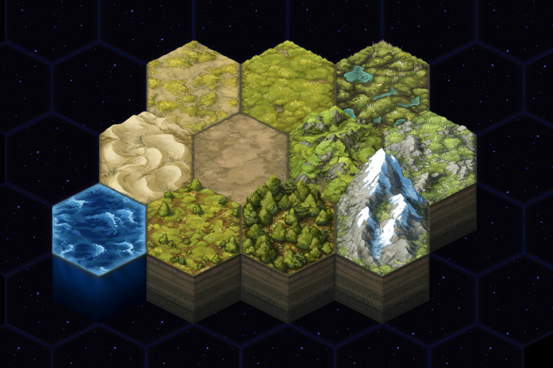 Hex Basic Terrain Set by David Baumgart