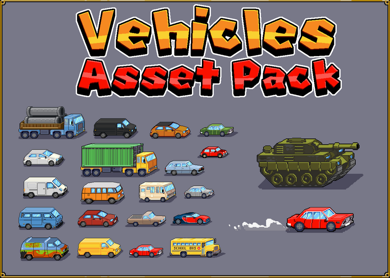 Vehicles Asset Pack by @pixel_Salvaje