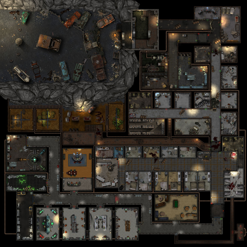 Post Apocalyptic Map - Vault 74 by Xecthar