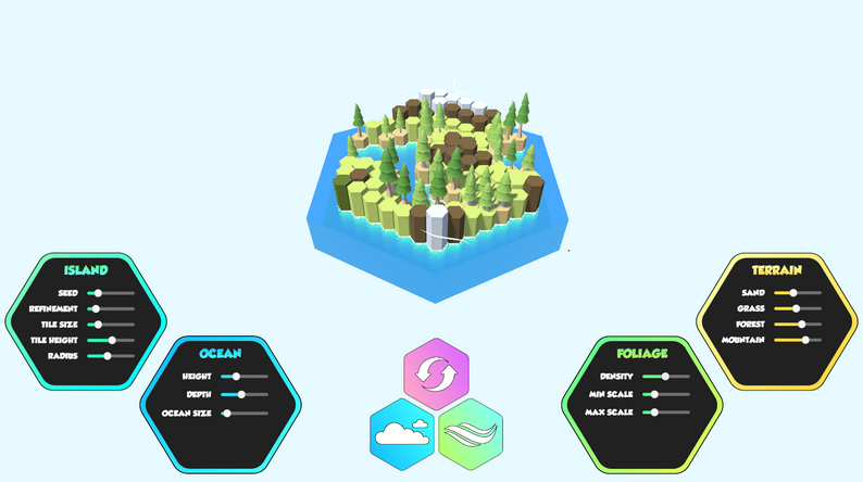 Hex Island Generator by Finn Truong