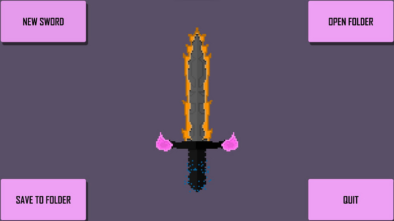 Random Pixel Art Sword Generator by Blakey Games