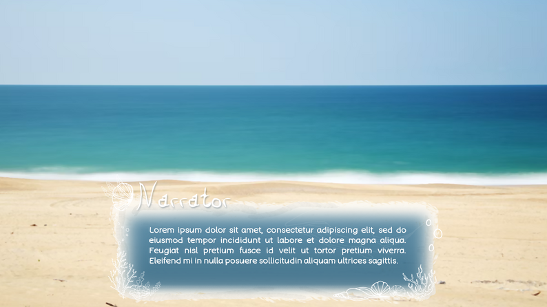 Premade Beach Textbox by Camille