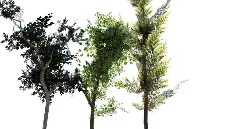 PS1/PSX Game Asset Pack : Low Poly Tree by halfhuman