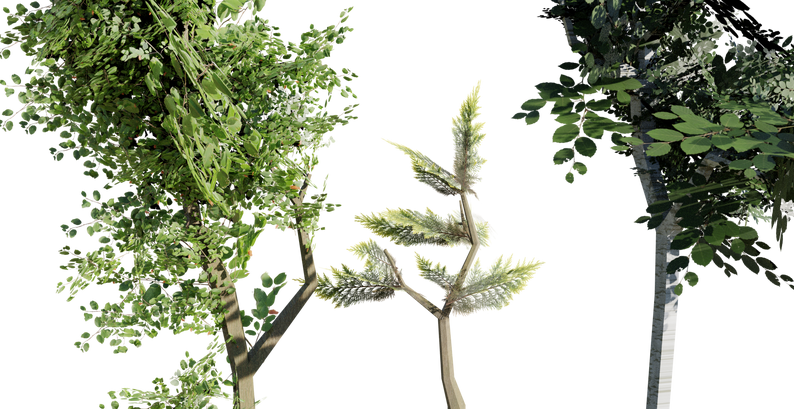 PS1/PSX Game Asset Pack : Low Poly Tree by halfhuman