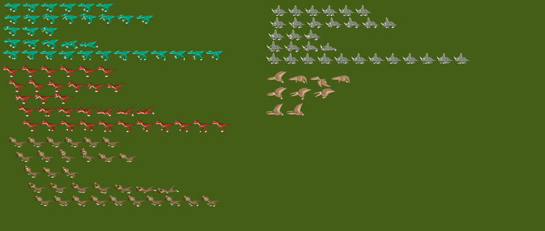 Prehistoric Dino Game Sprites by dinosDouisen