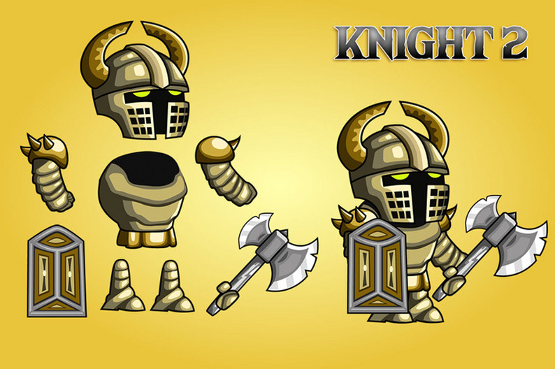Free 2D Knight Sprite Sheets by Free Game Assets (GUI, Sprite, Tilesets)