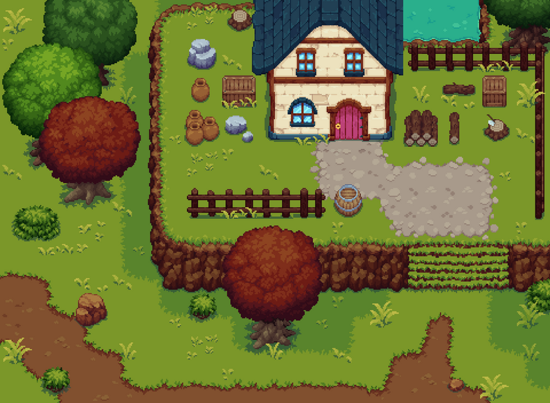 Top-down RPG Tileset 32x32 by Icko