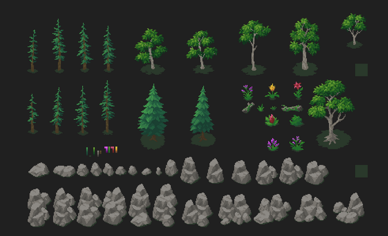 Forest - Top Down Pixel Art Tileset by sanctumpixel