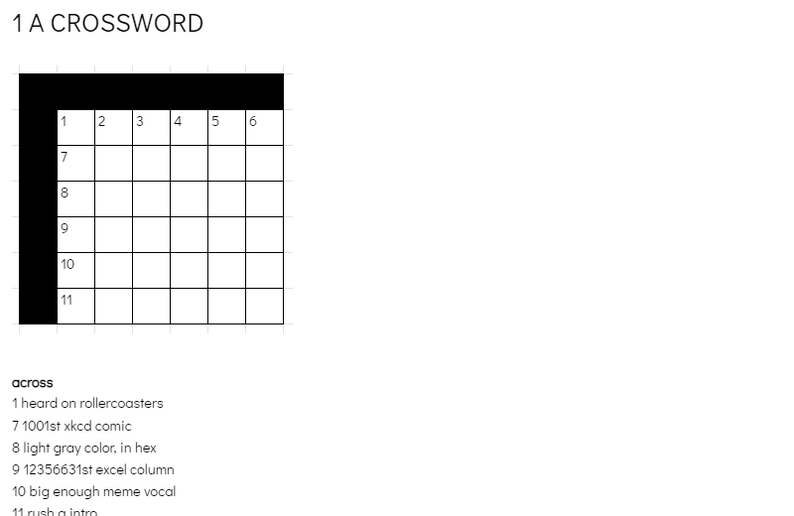 10 Stupid Crosswords by Onefin