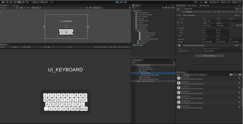 UI Keyboard - Unity Package by Evan Williams