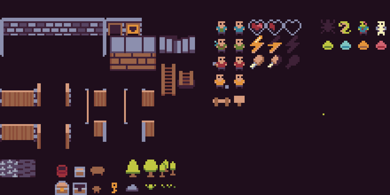 Simple Mini Top-Down Dungeon TileSet by SarturXz