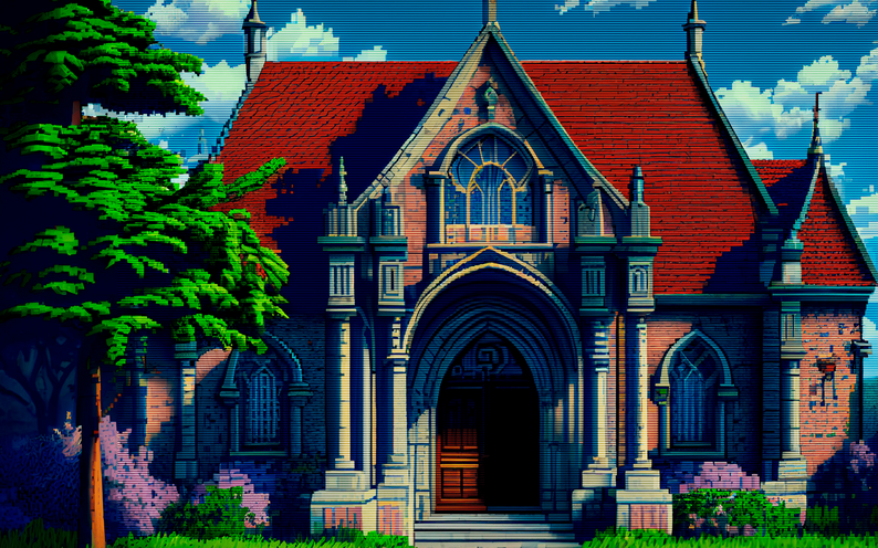15 Medieval Church and Temple Backgrounds in 2D Pixel Art by BearGames
