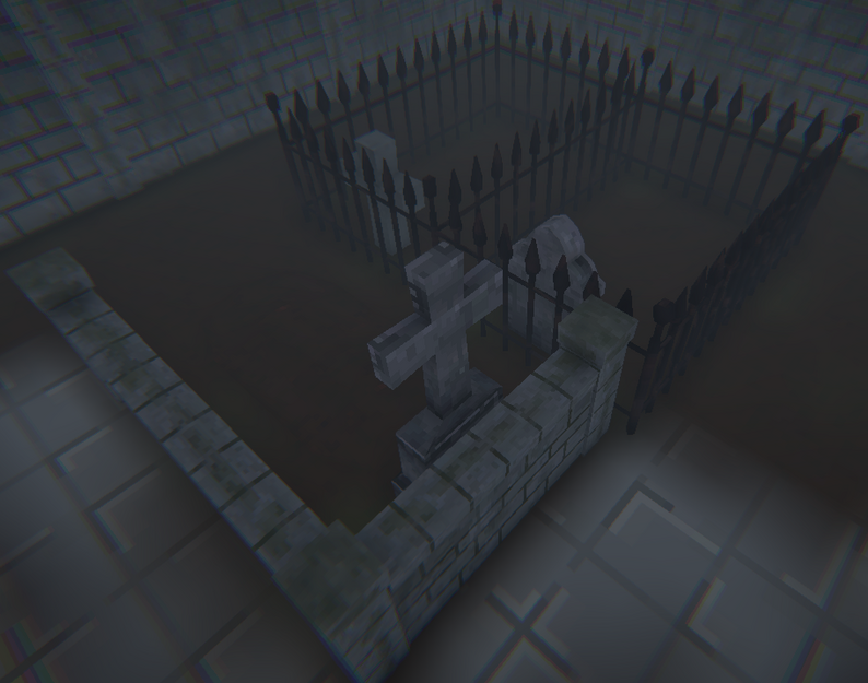 3D low poly pixel graveyard pack by piccolomago