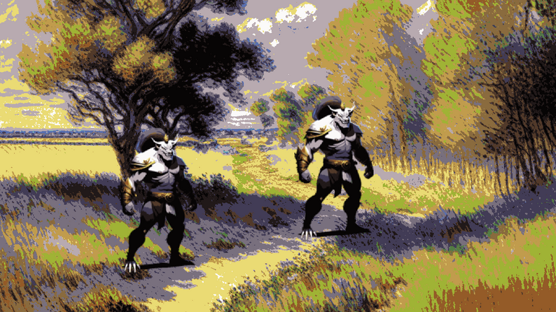 Free minotaur pixel art sprites by FantasyLandscapes