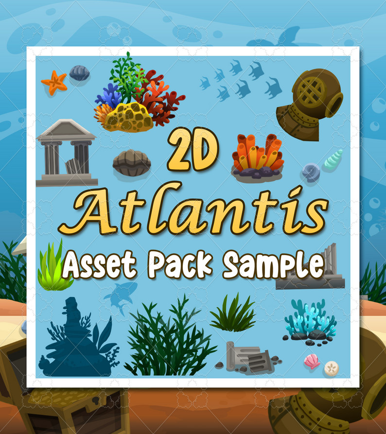 2D Atlantis Level Asset Pack by SeventhSolution