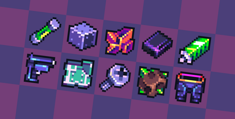 460+ 16x16 Futuristic Items by RunninBlood