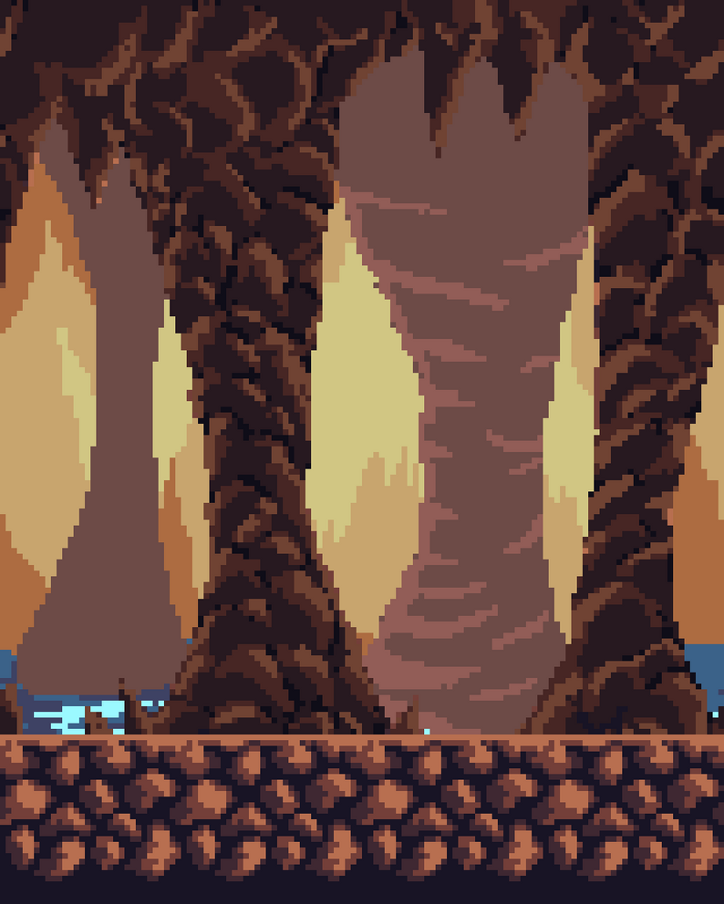 Cave Background and Tileset by Ludenc