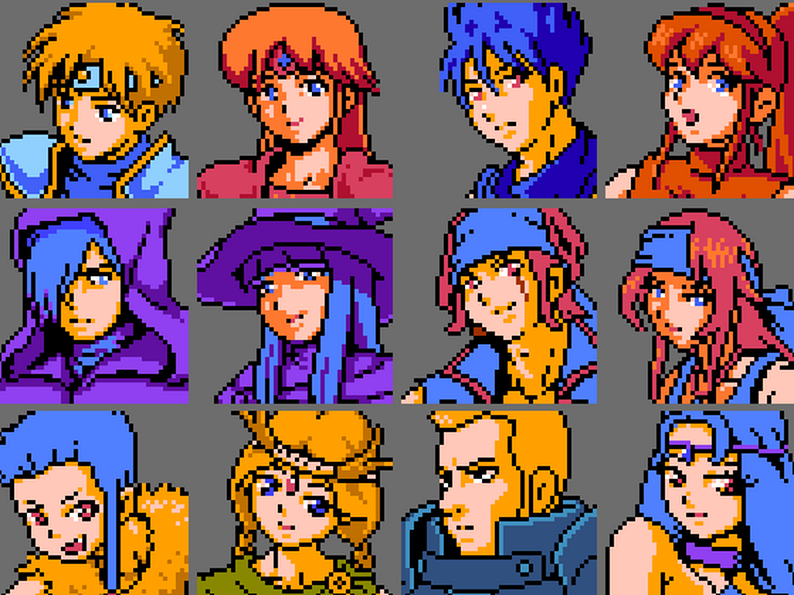 8bit Retro Graphic Characters by Marumugi4510