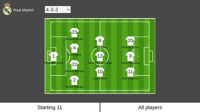 Football Team Selector by Borjaasg