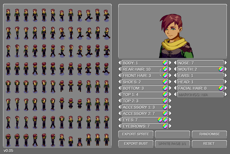 Pixel Fantasy - Character Generator by Caz