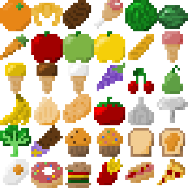 Pixel Foods by Geeksagon