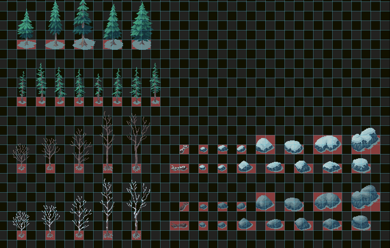 Snow Land - Top Down Pixel Art Tileset by sanctumpixel